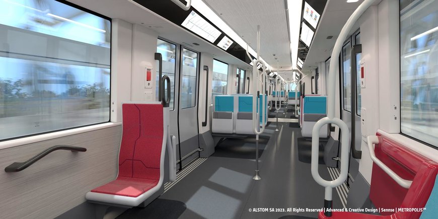 Le design intérieur des rames de la future ligne 18 du nouveau métro ...